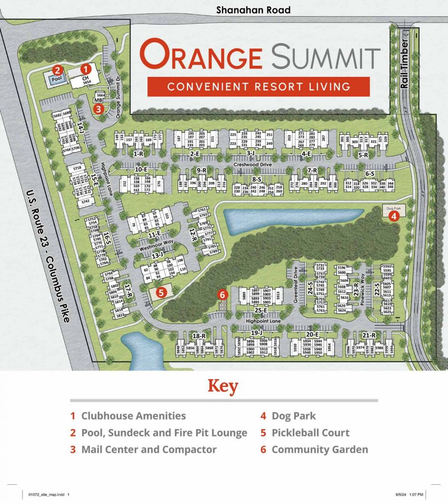 Apartment Site Map | Orange Summit, OH